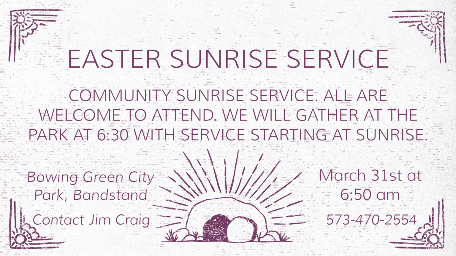 Easter Sunrise Service – New Hartford Baptist Church